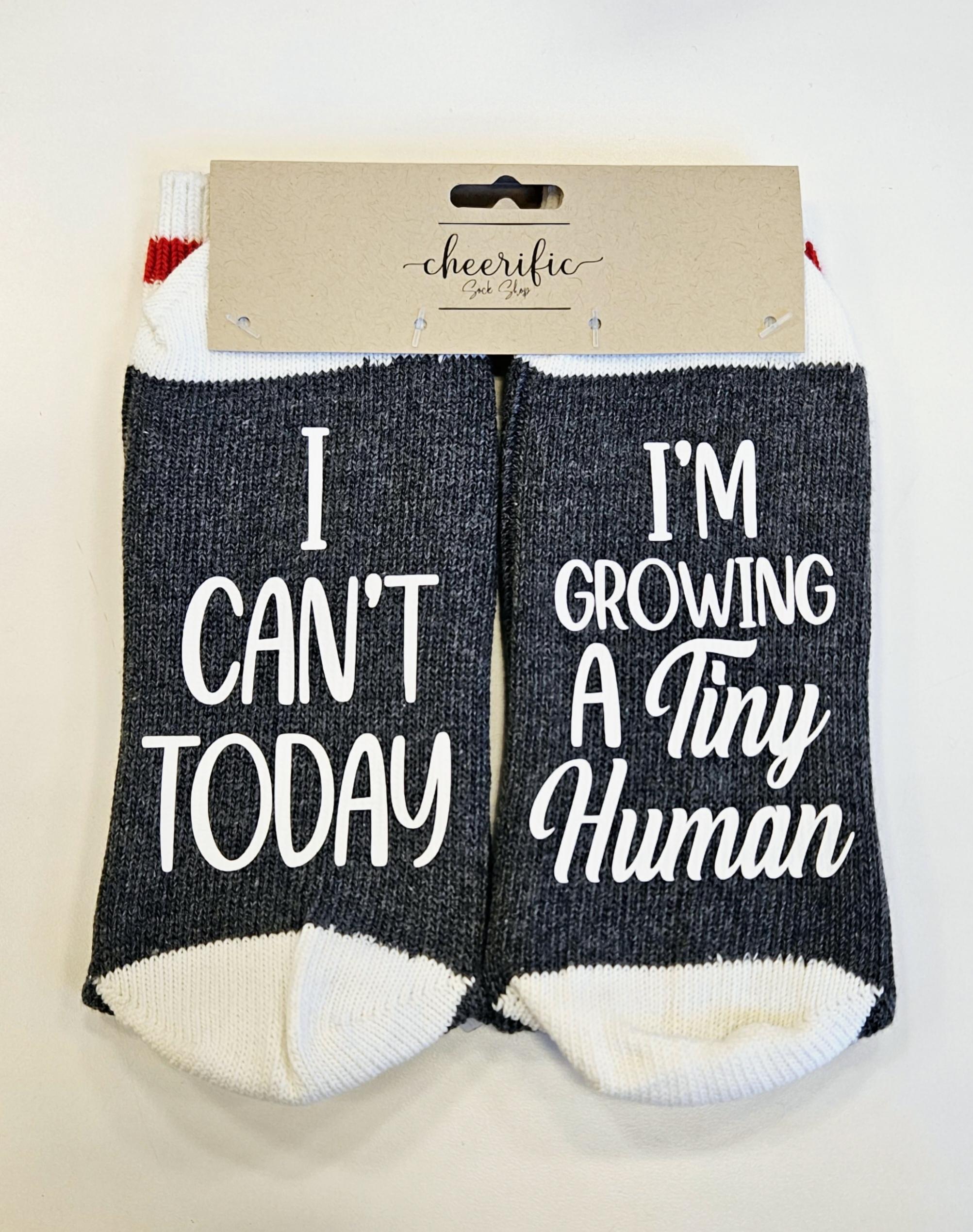 I Can't Today I'm Growing A Tiny Human Socks in Dark Grey – The Fourth