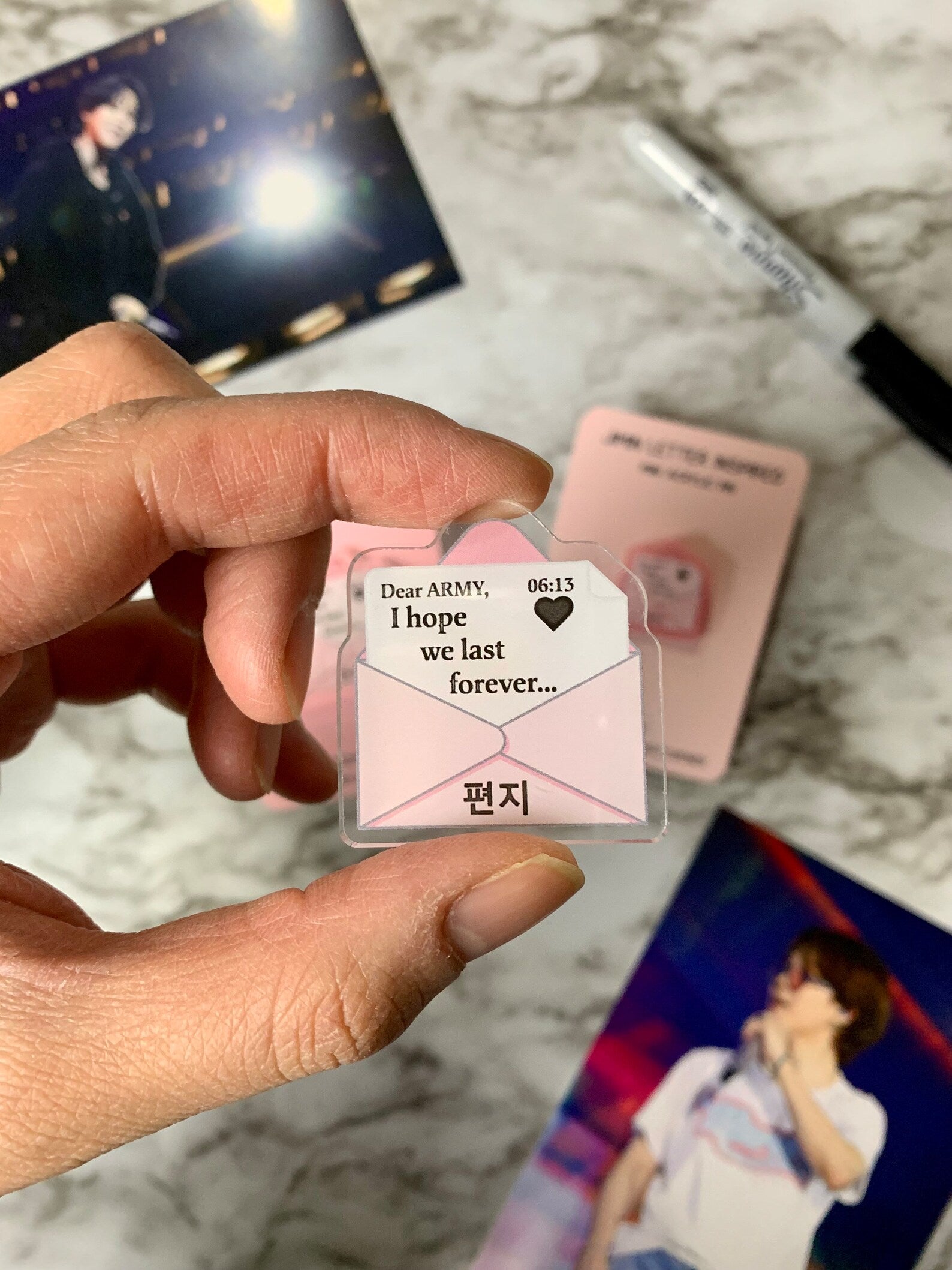 Kpop Army Letter Acrylic Pin – The Fourth
