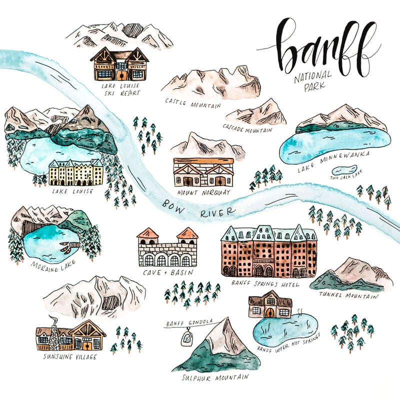 Banff Map Print – The Fourth