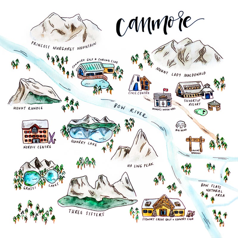 Canmore Map Print – The Fourth